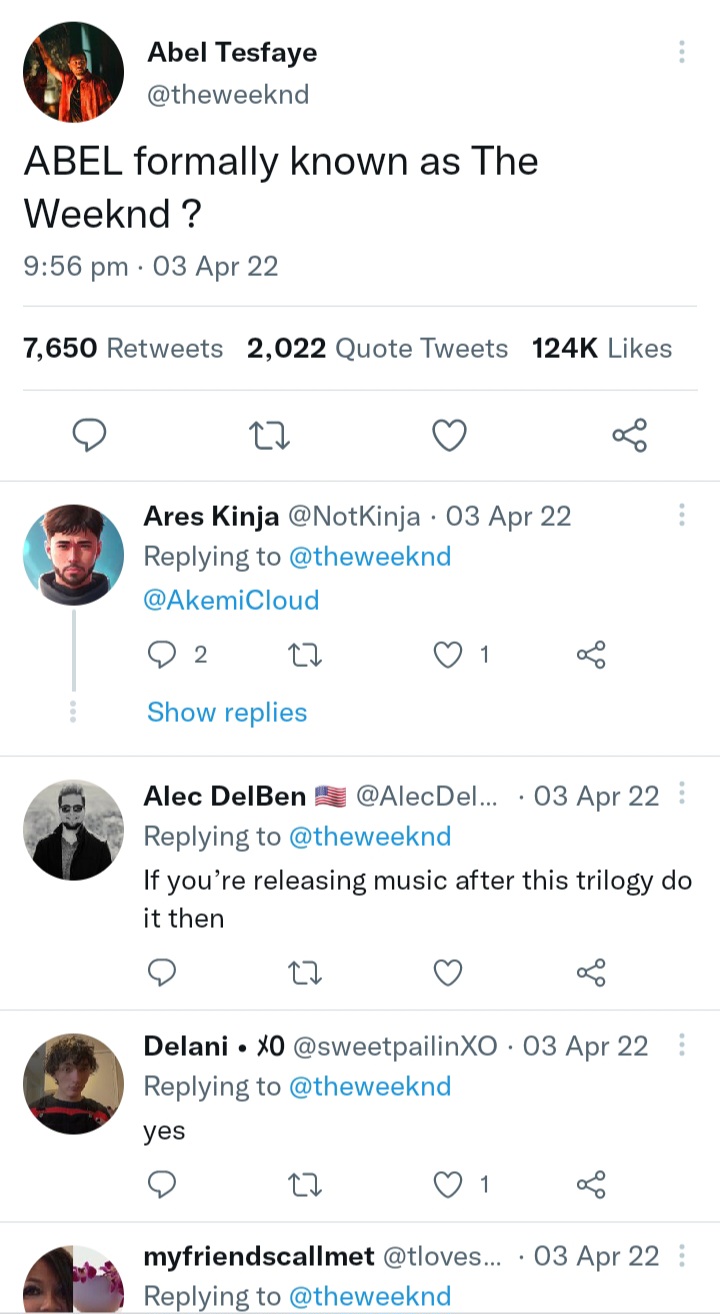 The Weeknd Switches Back to his Birth Name “Abel Tesfaye” - Aswehiphop